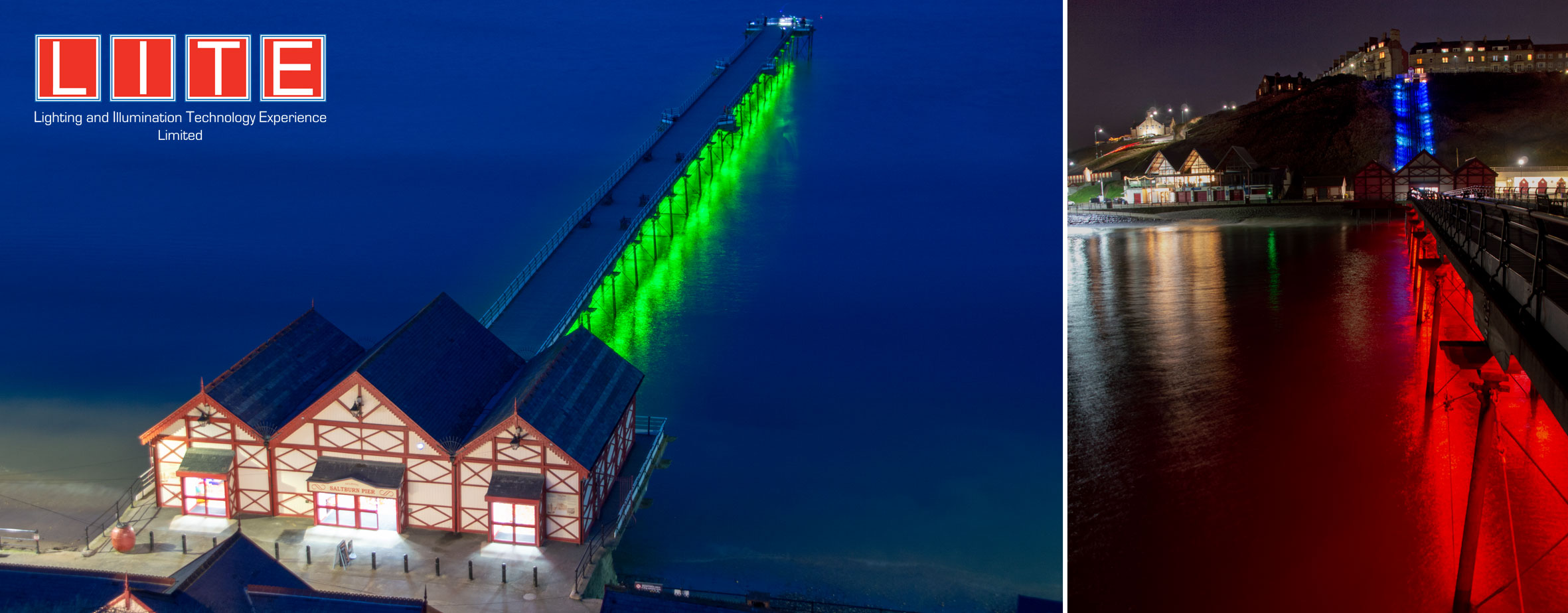 Lite Ltd | Saltburn pier light/rgb lighting saltburn pier/commercial ...