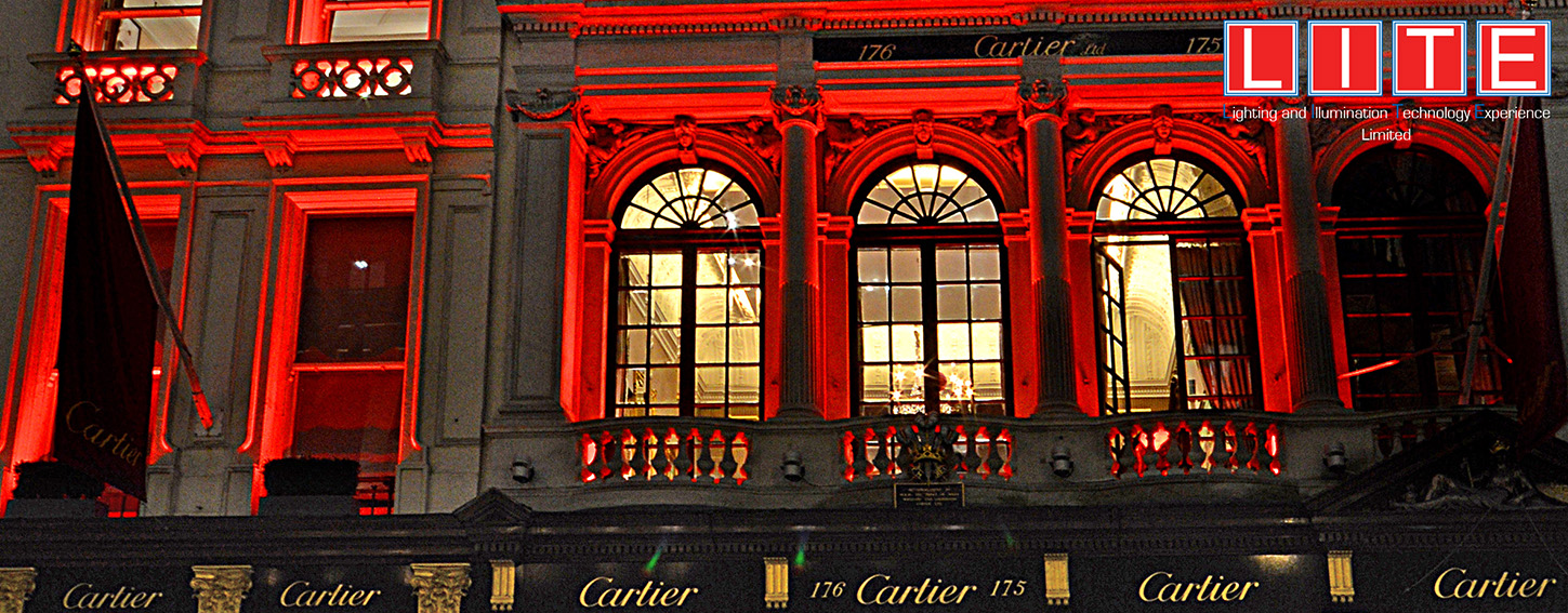 Lite Ltd | Cartier London/Cartier lighting/Cartier lights/Cartier at night